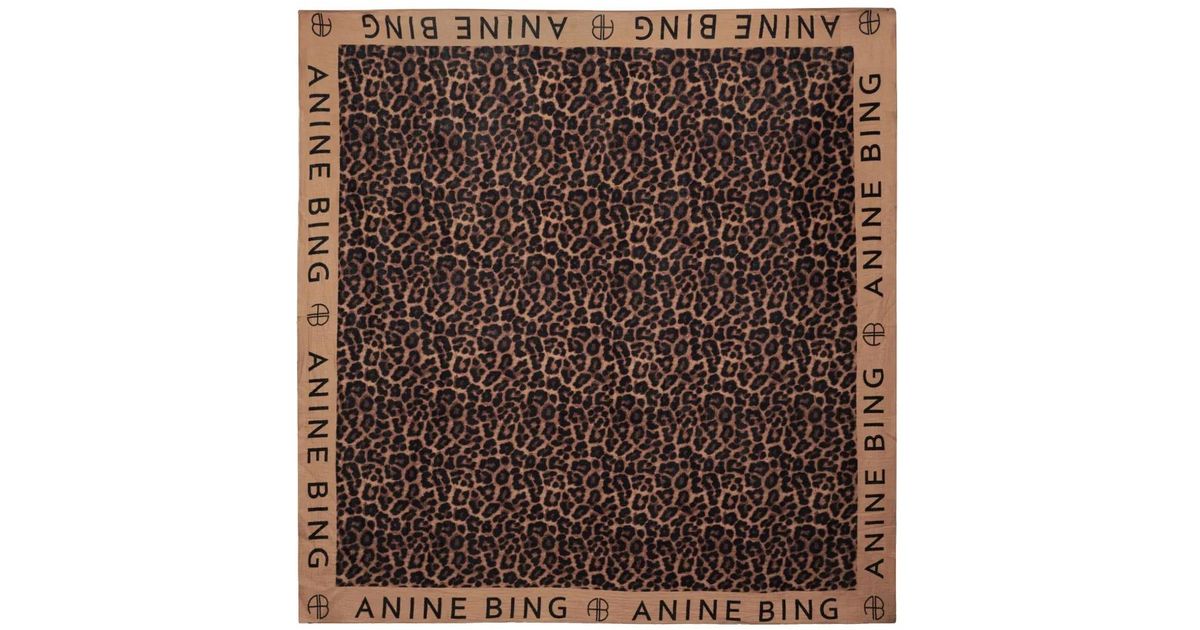 Anine Bing Eliza Leopard-Print Sarong in Brown | Lyst