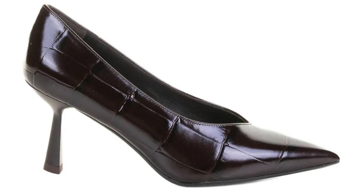 Chantal 70Mm Crocodile-Print Pumps in Brown | Lyst