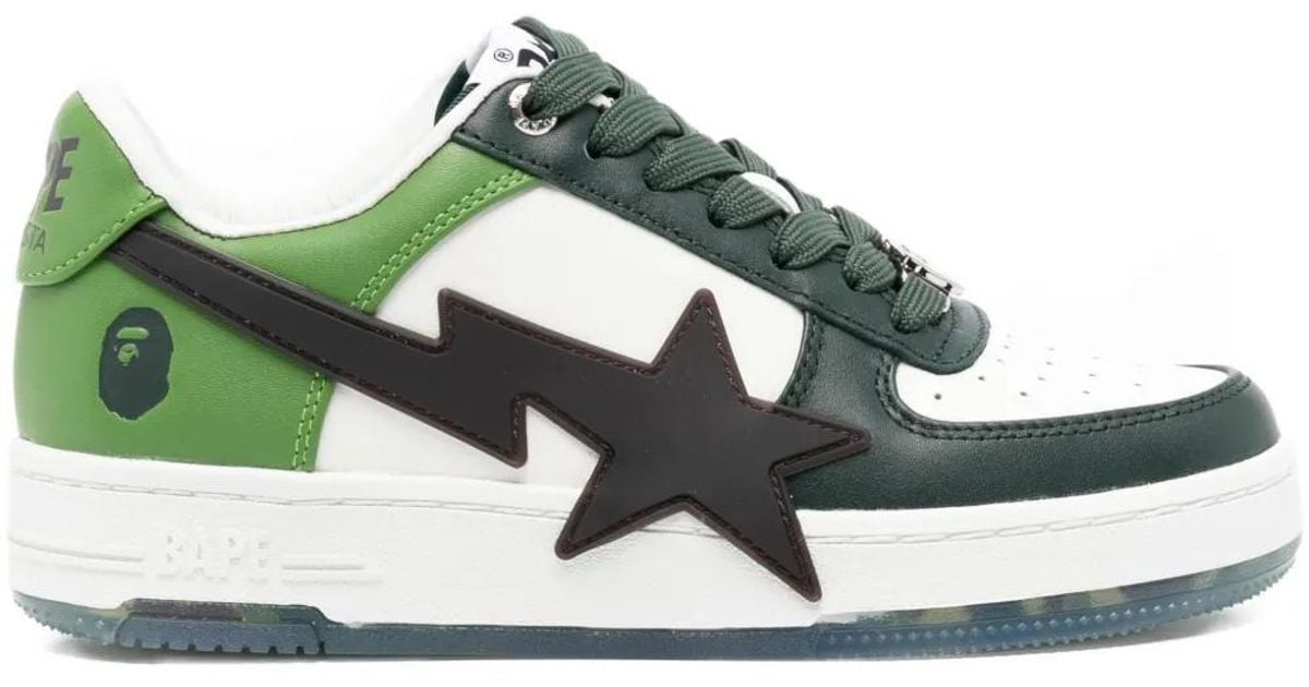 A Bathing Ape Bape Sta Sneakers in Green | Lyst