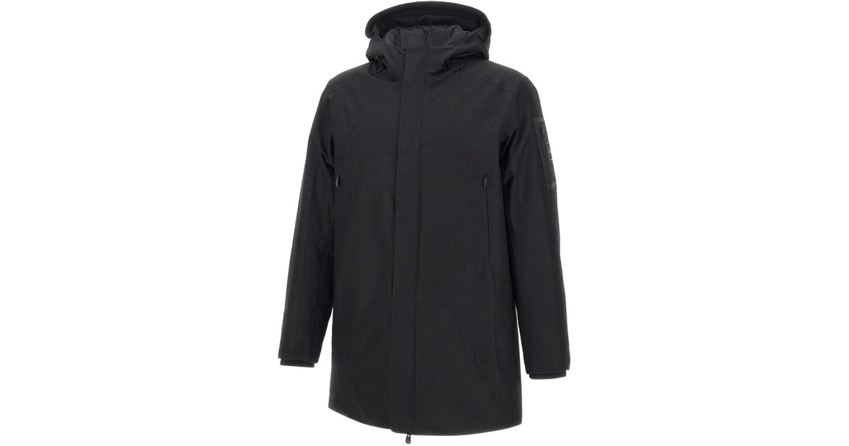 BOSS Hexatech Drawstring Hooded Coat in Blue for Men | Lyst