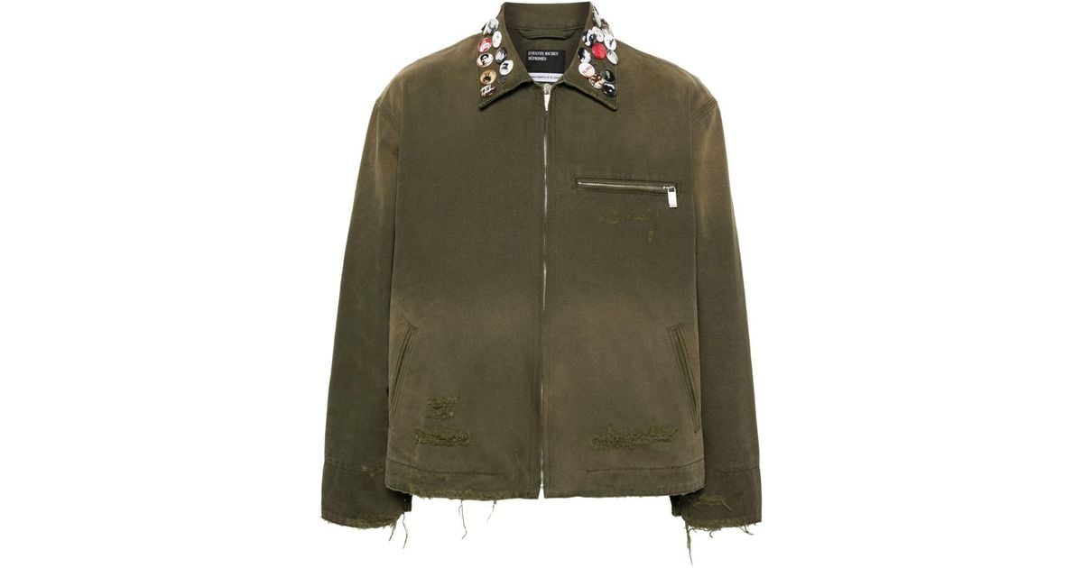 Enfants Riches Deprimes Berkley Acid Dealer Distressed Shirt Jacket In