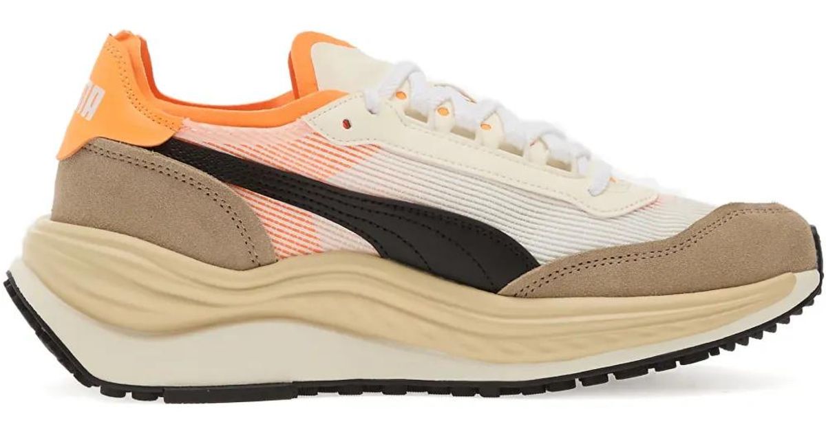 PUMA Rider Elite Panelled Sneakers in Natural | Lyst