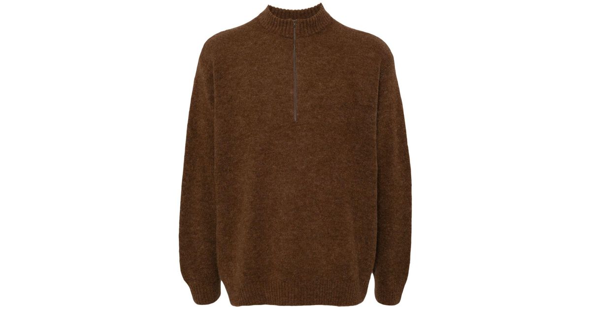 Undercover Half-Zip Jumper in Brown for Men | Lyst