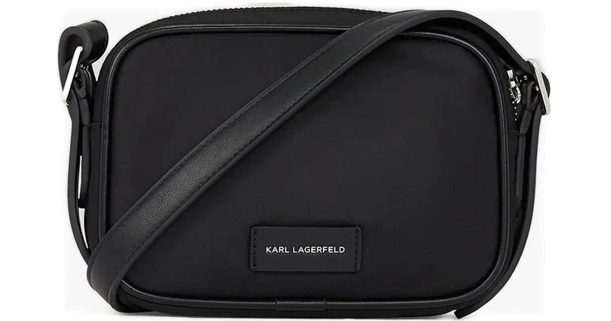 Karl Lagerfeld K/Signature Logo-Patch Crossbody Bag in Black | Lyst UK