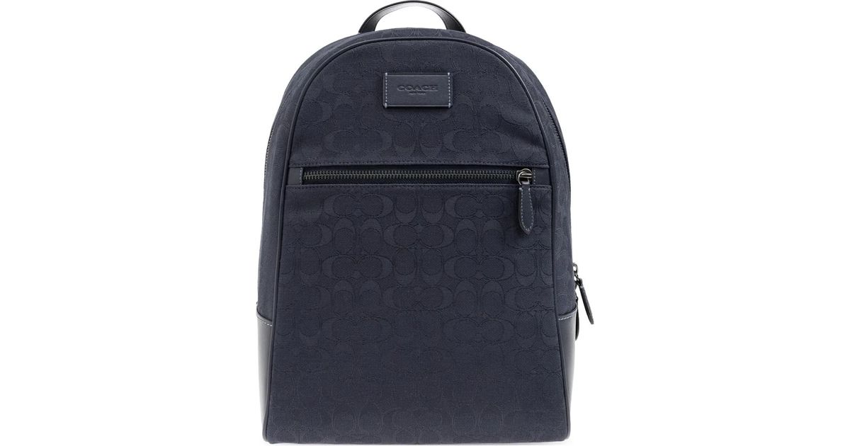 COACH Theo Monogrammed Backpack in Blue for Men | Lyst