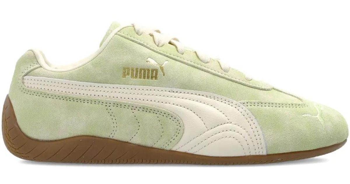 PUMA Speedcat Suede-Leather Sneakers in Green | Lyst