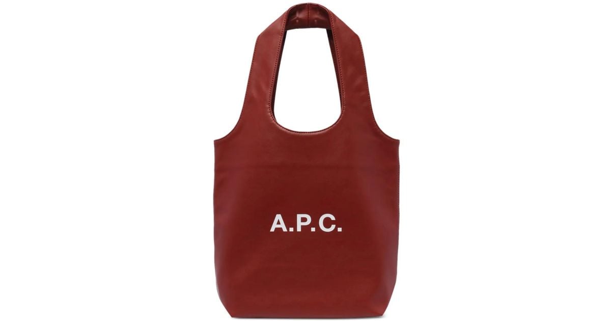 A.P.C. Ninon Small Tote Bags in Red | Lyst UK