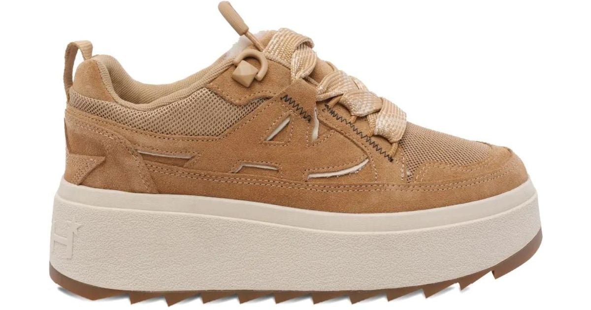 Ash 60Mm Platform Logo-Detail Sneakers in Brown | Lyst UK