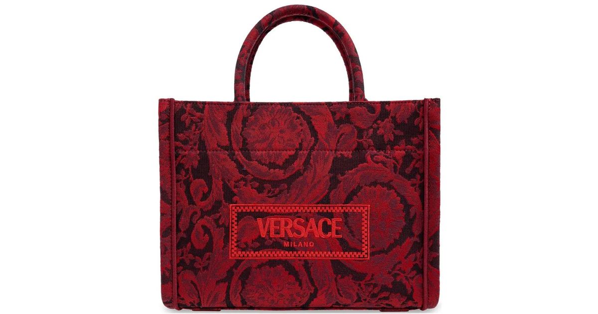 Versace Medium Barocco Athena Bag in Red | Lyst