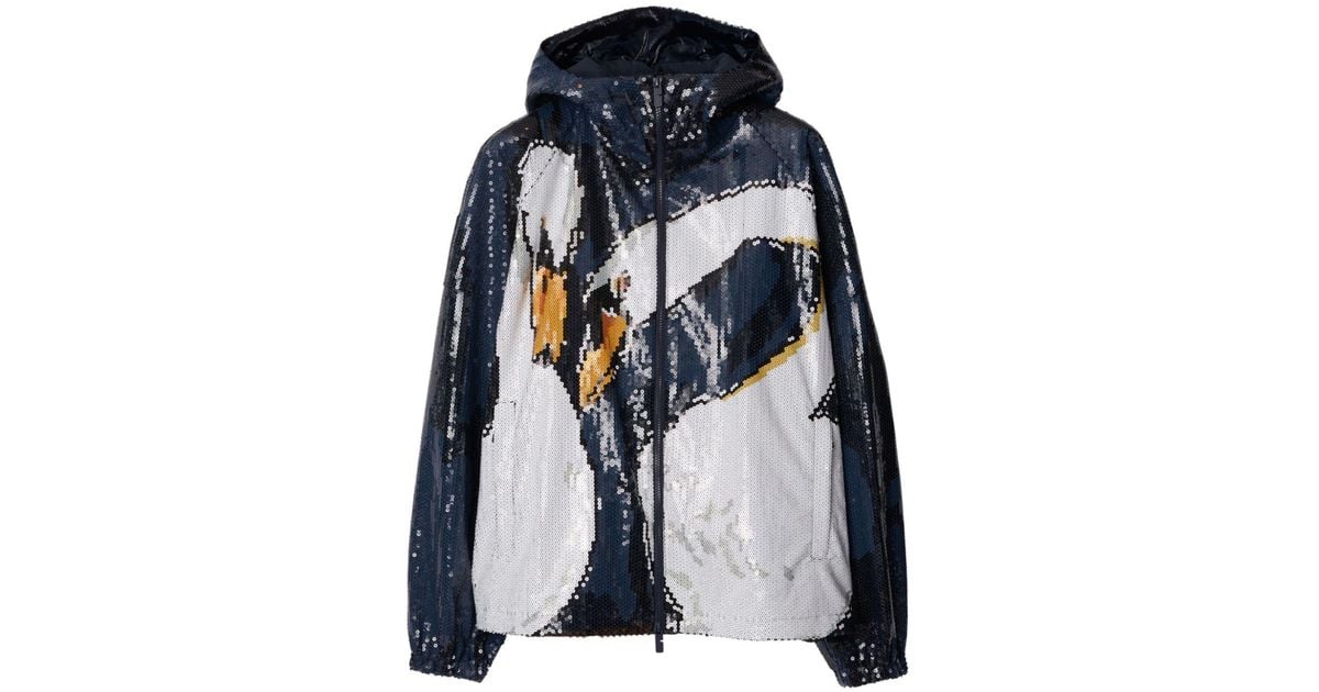 Burberry Swan Jacket in Blue for Men | Lyst