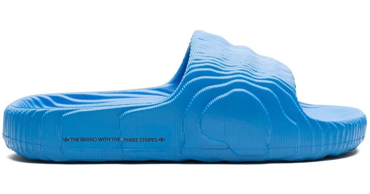 adidas Adilette 22 "Bright" Slides in Blue for Men | Lyst