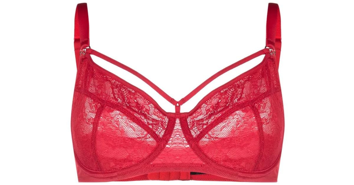 Marlies Dekkers Space Odyssey Balconette Bra in Red | Lyst UK