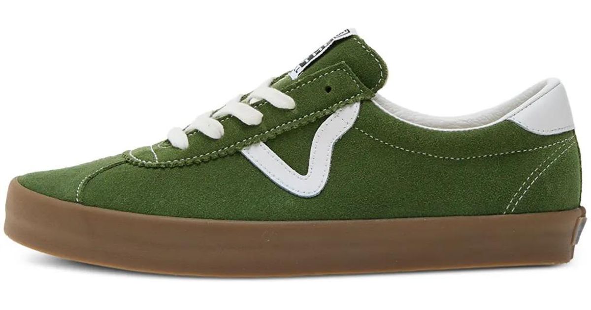 Vans Suede Gum-Sole Trainers in Green | Lyst