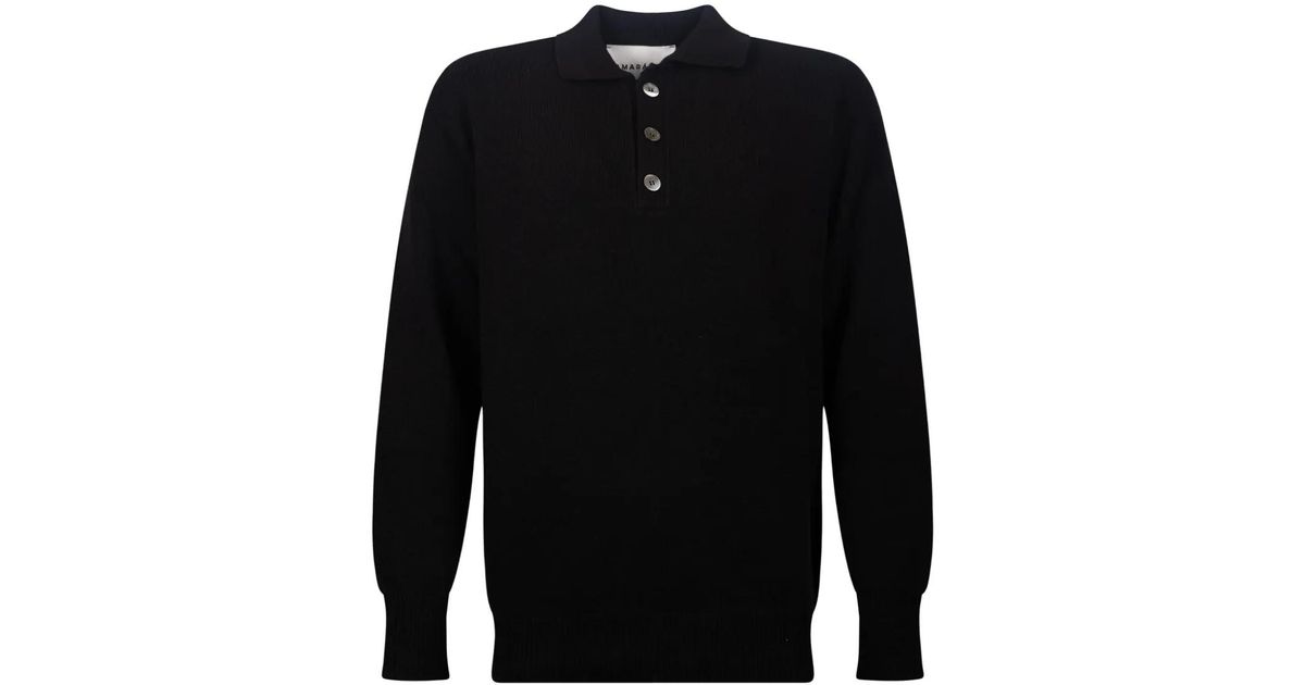 Amaranto Ribbed Button Sweater in Blue for Men | Lyst UK