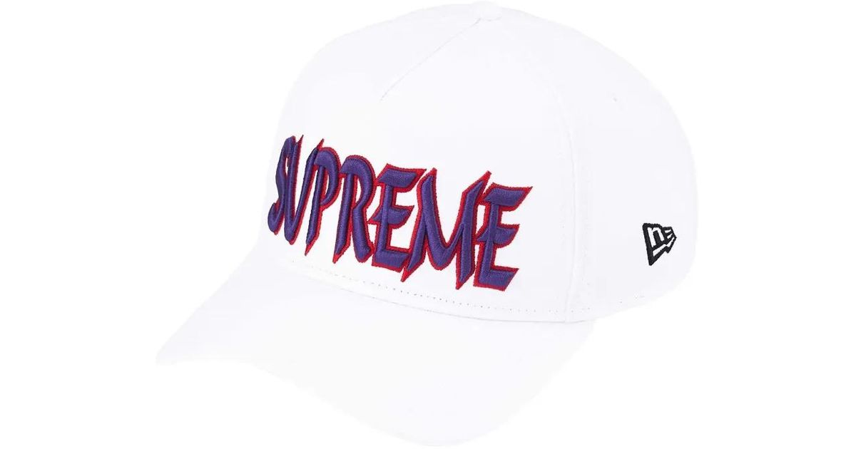 Supreme X New Era Embroidery Cap in White for Men | Lyst UK