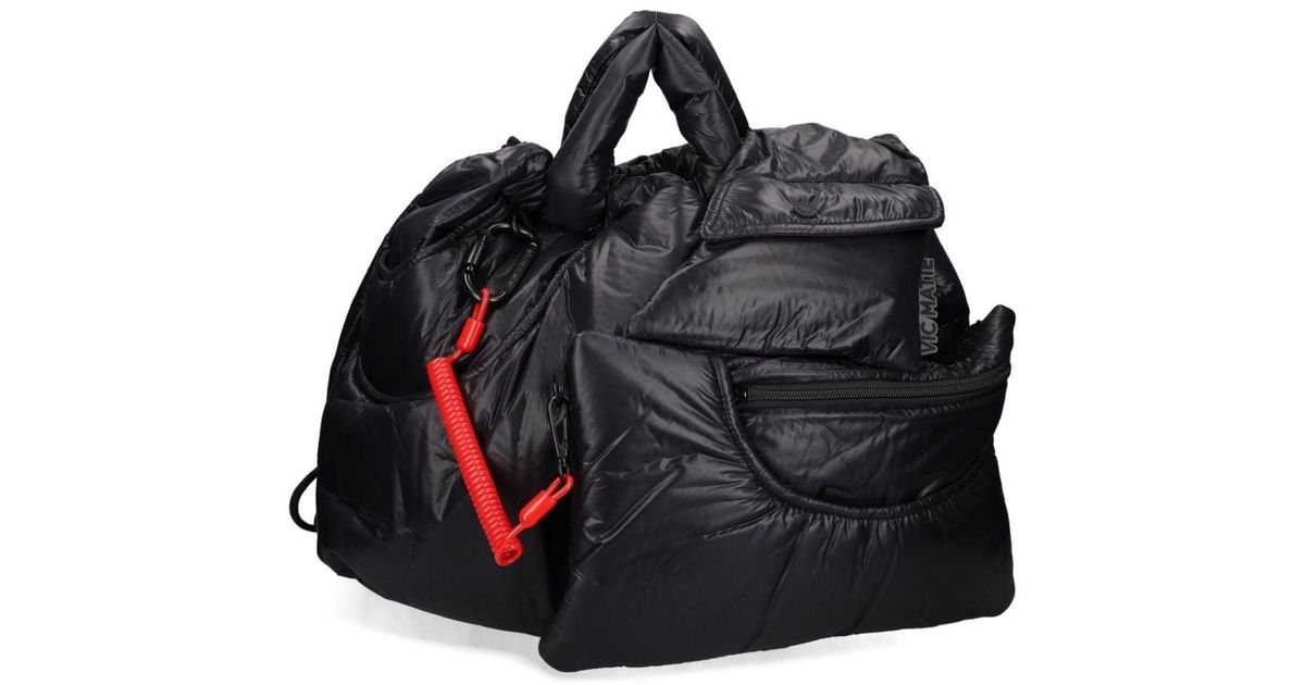 Vic Matié Logo Tote Bag in Black | Lyst