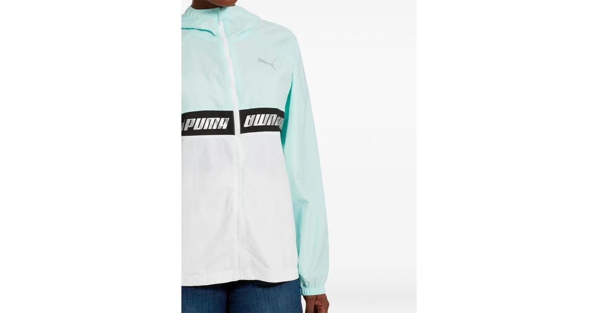 PUMA Logo-Band Jacket in White | Lyst UK