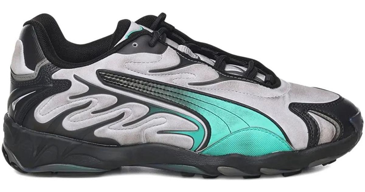 PUMA Inhale Distressed Logo Sneakers in Green for Men | Lyst UK