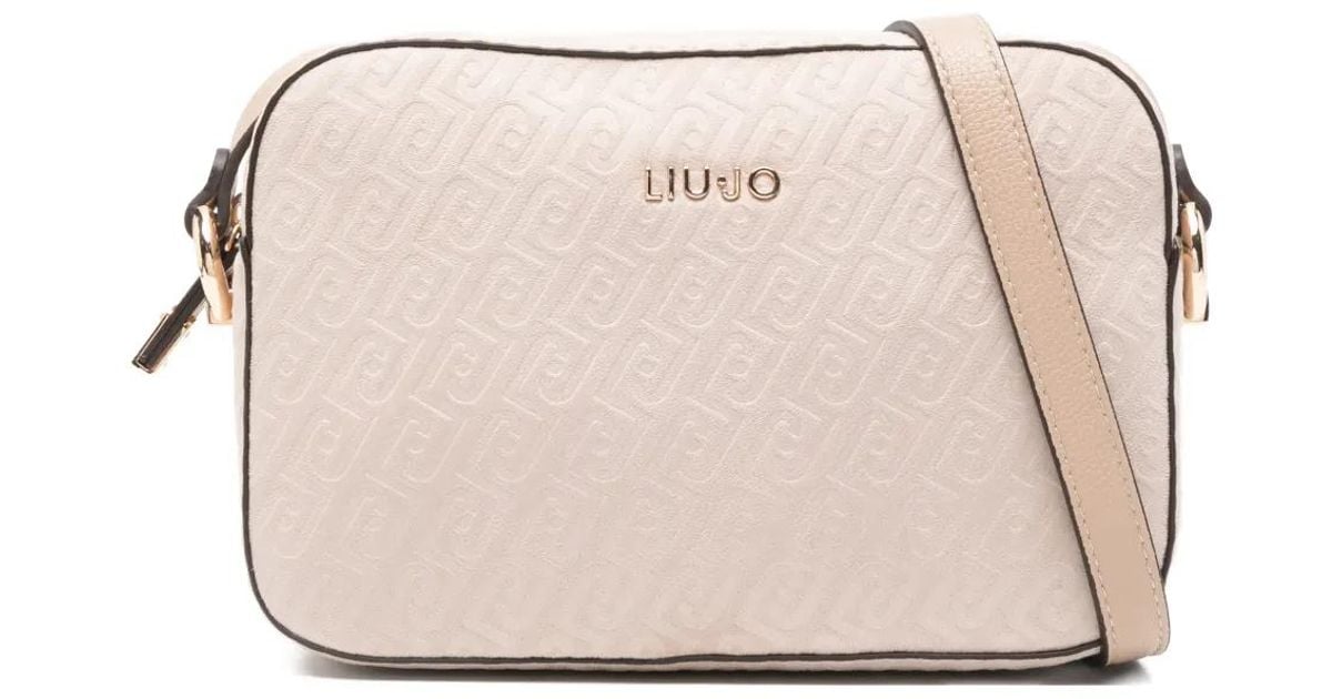 Liu Jo Logo-Debossed Cross Body Bag in Natural | Lyst UK