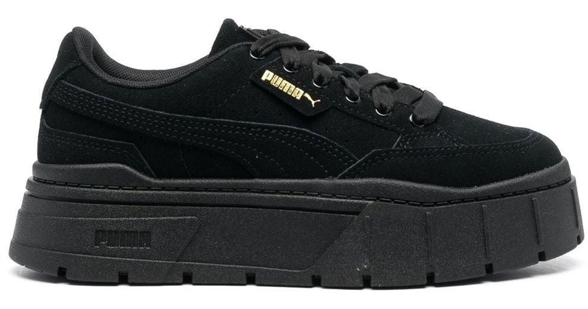 PUMA Mayze Low-top Platform Sneakers in Black | Lyst Canada