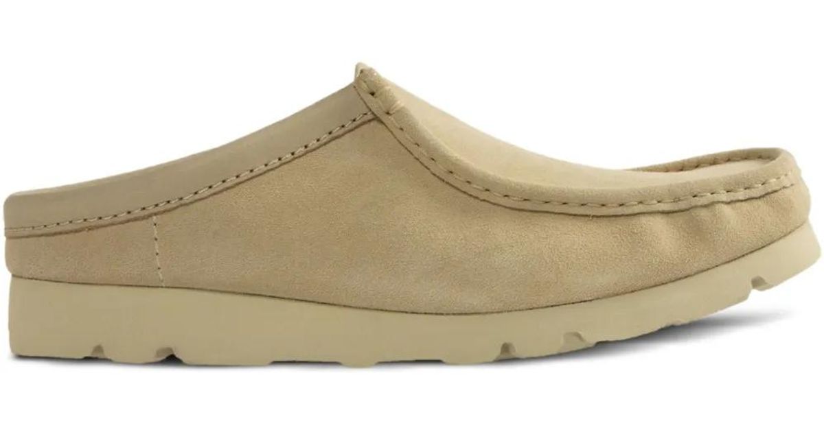 Clarks Wallabee Slip-On Clogs in Natural for Men | Lyst