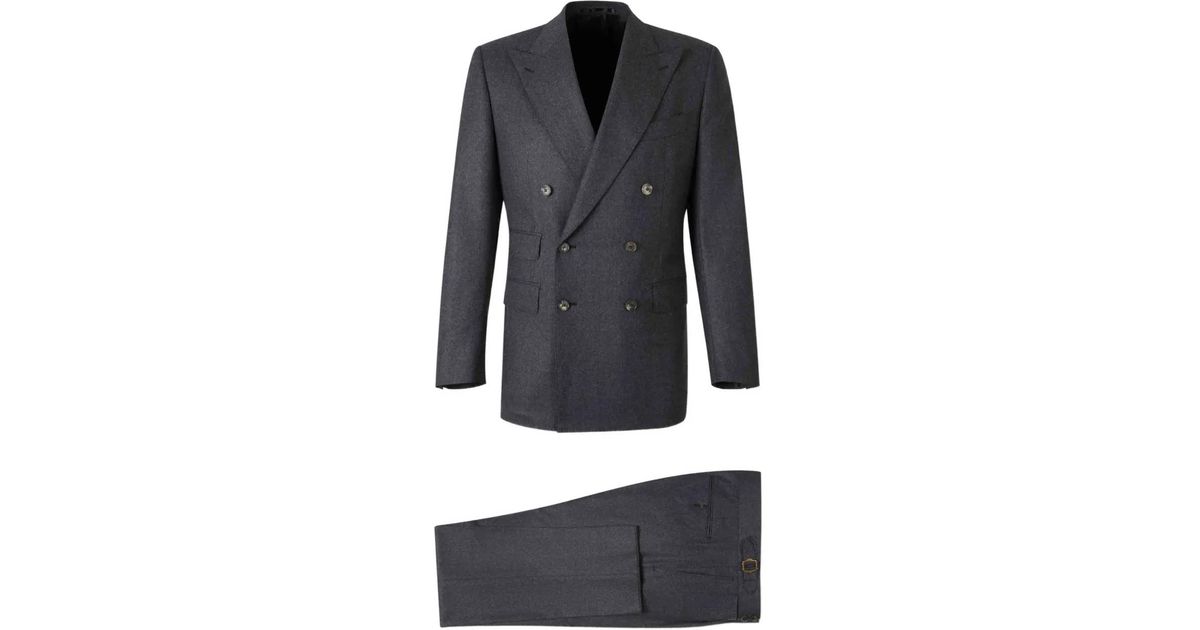 Atelier Munro Peak-Lapel Double-Breasted Suit in Black for Men | Lyst