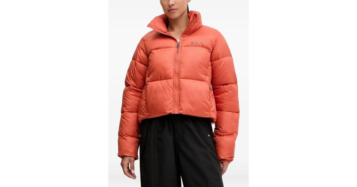 Columbia Puffect Ii Zip Puffer Jacket in Red | Lyst