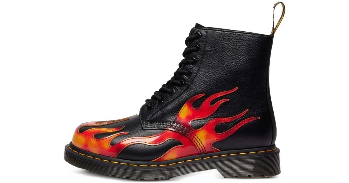 Dr. Martens 1460 Pascal Leather Boots in Red | Lyst UK