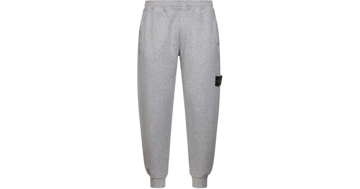 Stone Island Logo-Badge Sweatpants in Grey for Men | Lyst UK