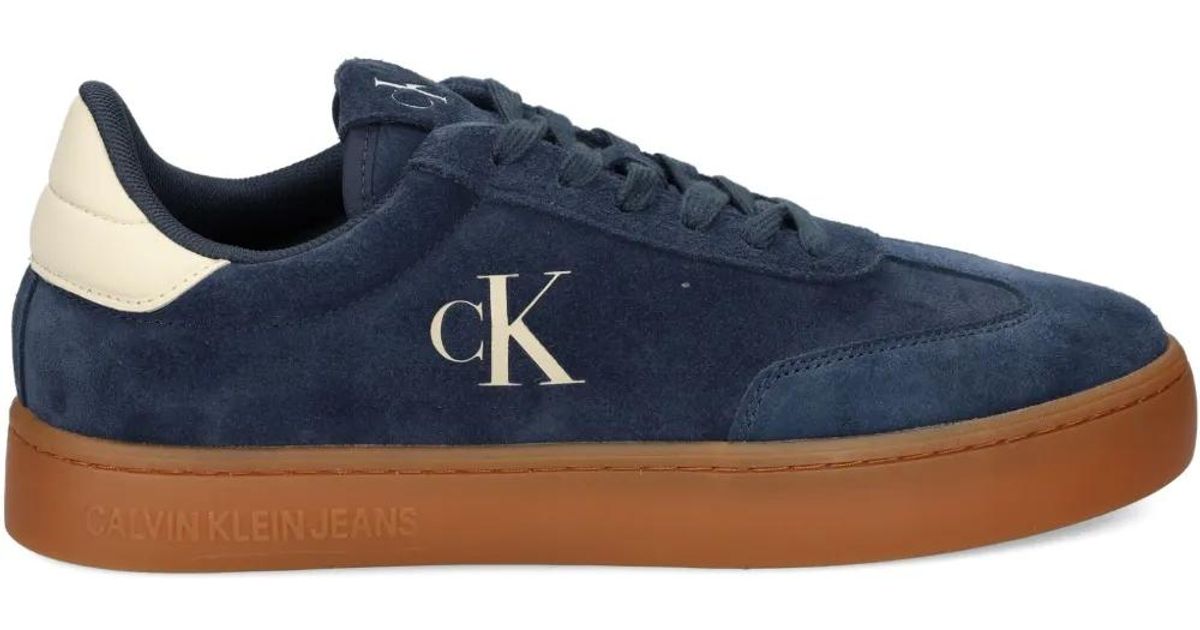 Calvin Klein Blue Suede Shoes Mens