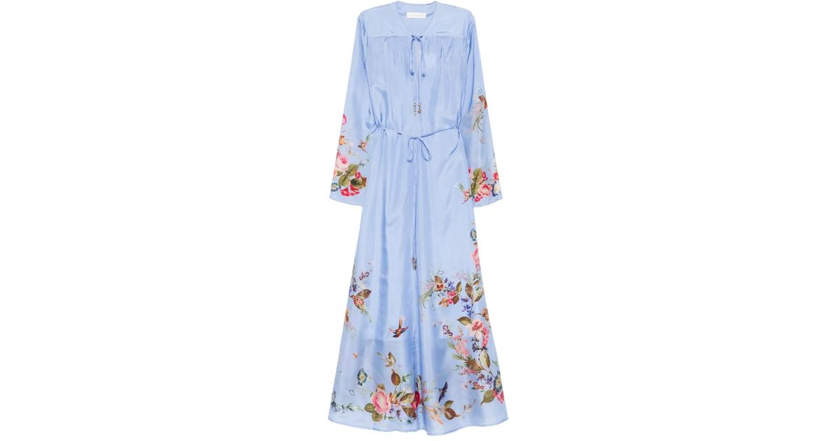 Zimmermann Patience Maxi Dress in Blue | Lyst UK