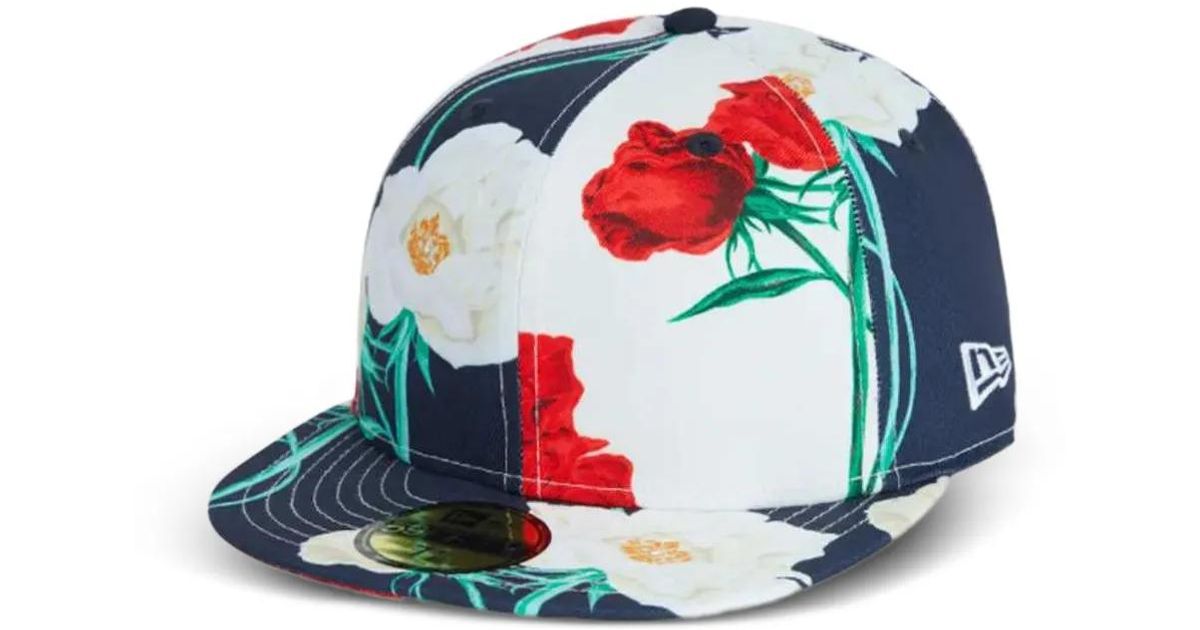 KENZO X New Era Rose-Print Hat in White for Men | Lyst