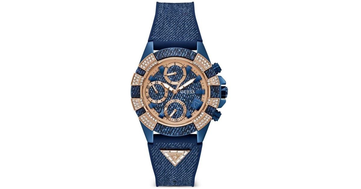 Guess 40th Anniversary Iconic Denim 38mm in Blue | Lyst