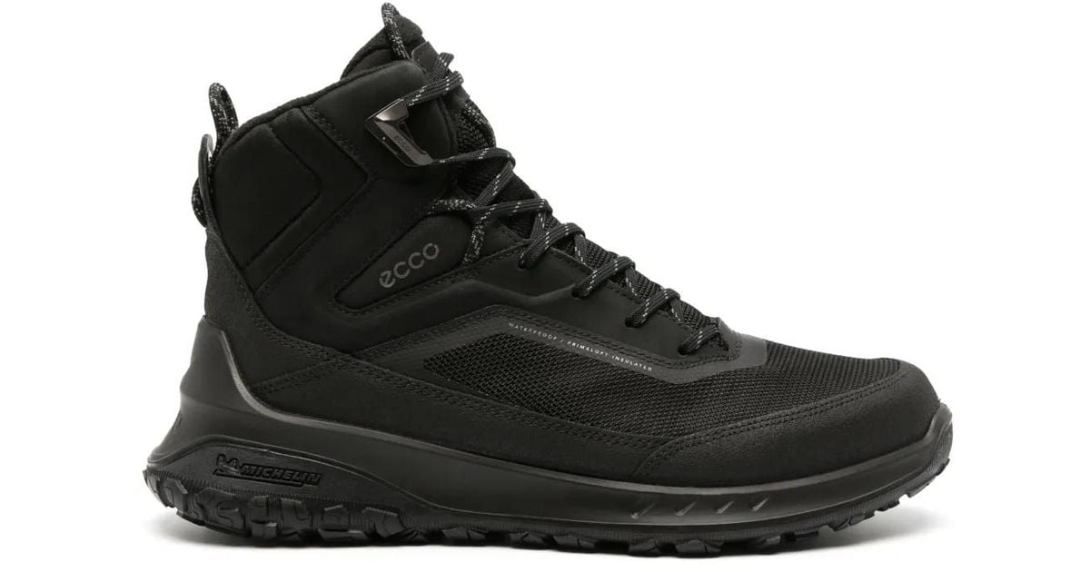 Ecco Ult-Trn Leather Insulated Boots in Black for Men | Lyst