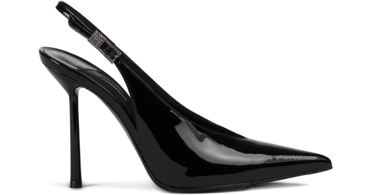 Le Silla 100Mm Clivage Slingback Crystal-Embellished Pumps in Black | Lyst