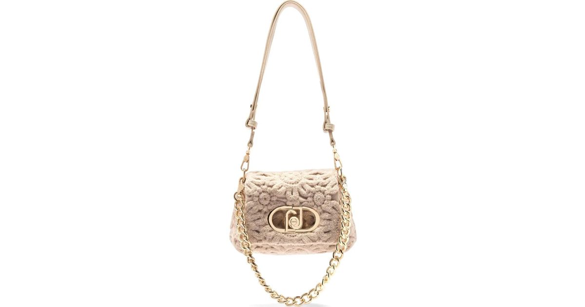 Liu Jo Lapuffy Embroidered Chain-Strap Mini Bag in Metallic | Lyst