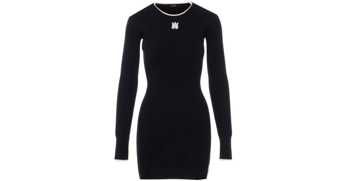 Amiri Embroidered-Logo Mini Dress in Blue | Lyst UK