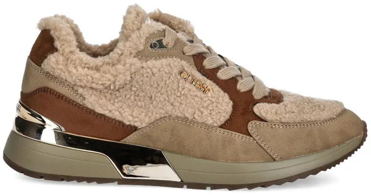 Guess Textured Sneakers in Natural | Lyst Canada
