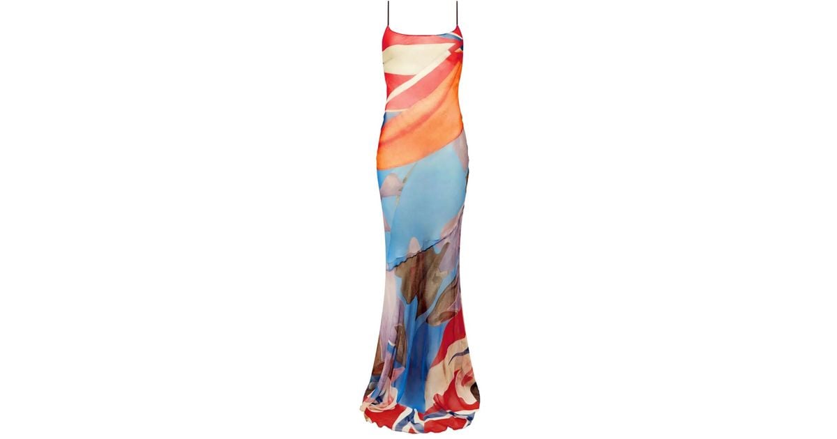 Donde Esteban Palenque Floral Maxi Dress in Blue | Lyst UK