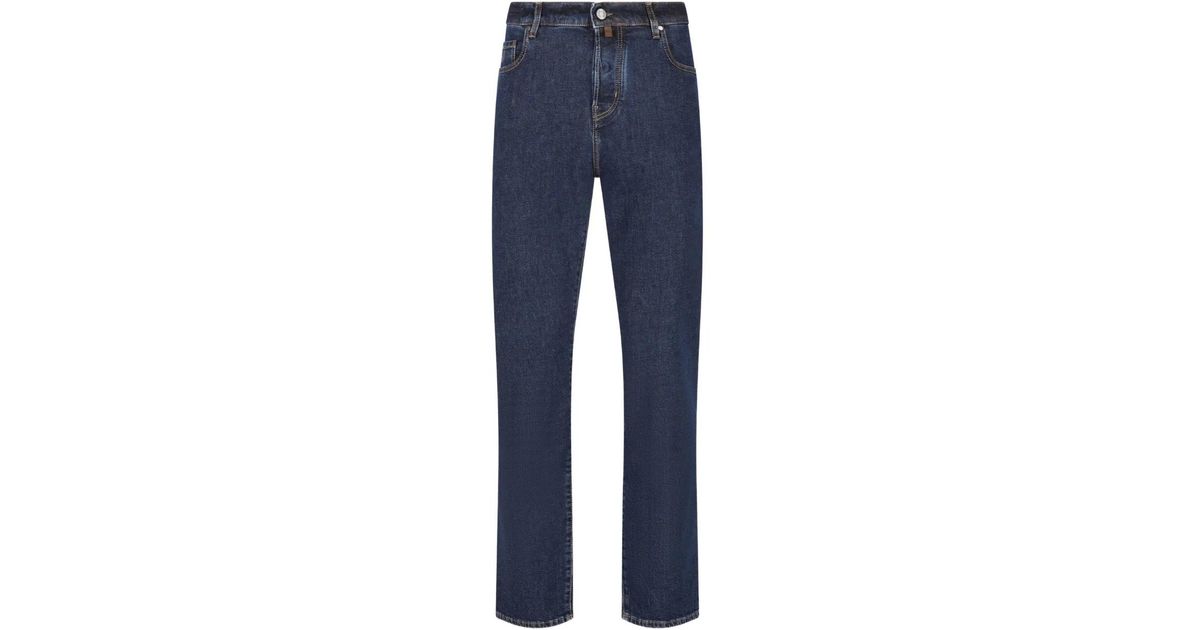 Jacob Cohen Logo-Patch Jeans in Blue for Men | Lyst UK