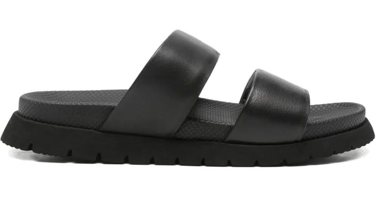SERGIO MORETTI FIRENZE Double-Strap Sandals in Black for Men | Lyst UK