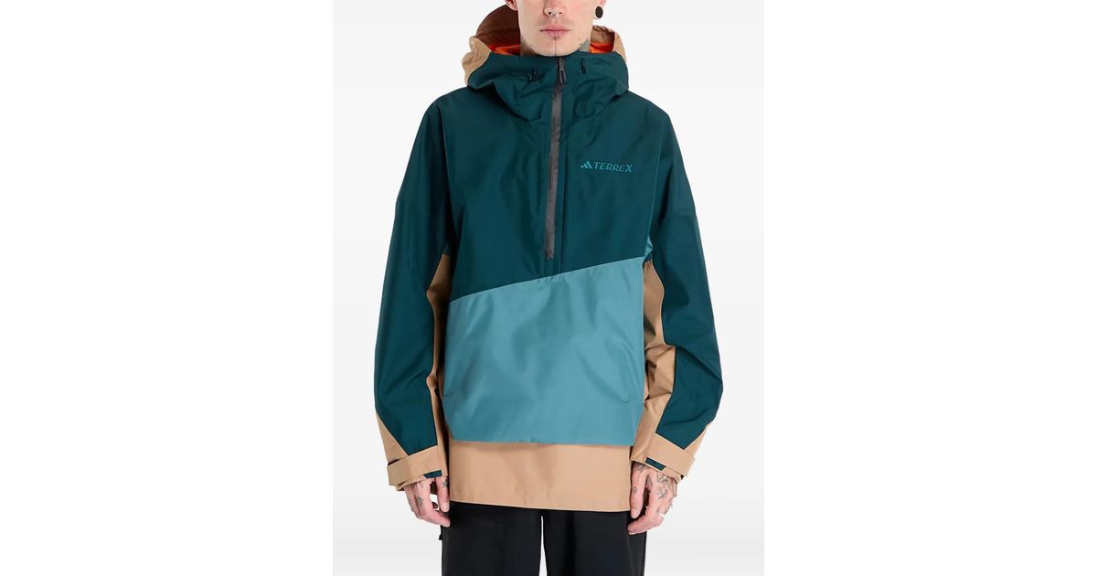 adidas Colour-Block Coat in Blue for Men | Lyst UK