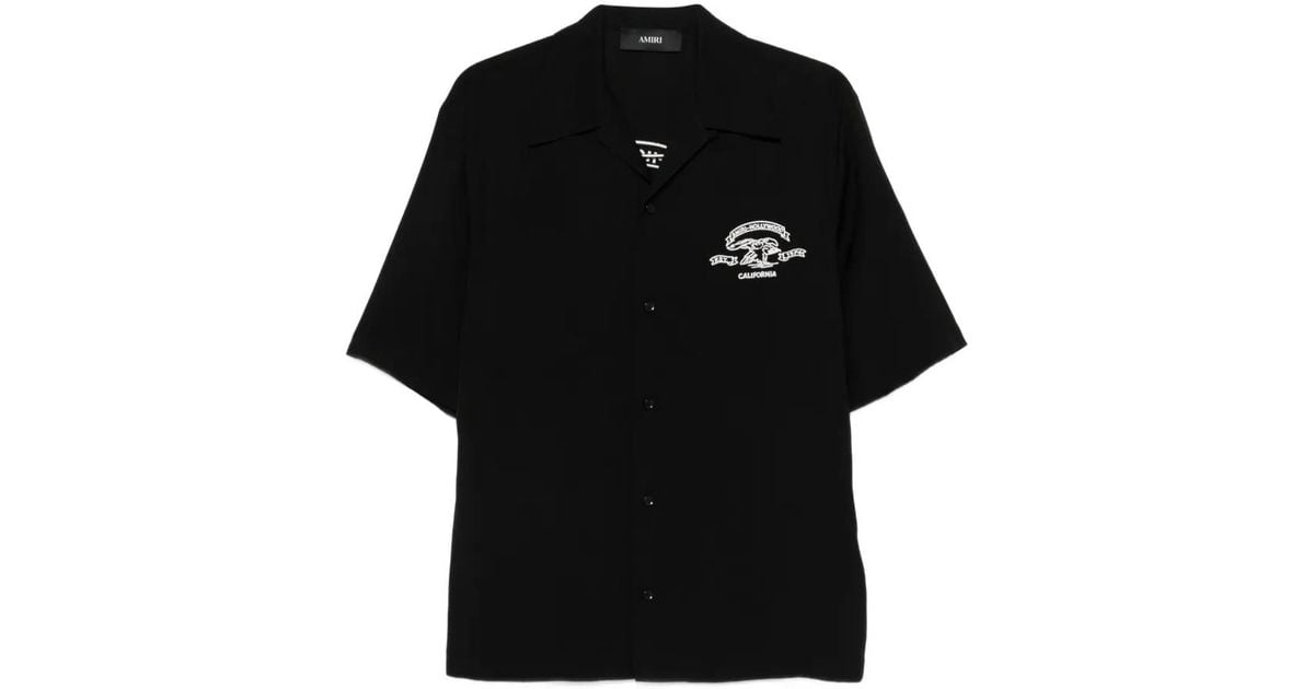 Amiri Graphic Short-Sleeve Shirt in Black for Men | Lyst UK
