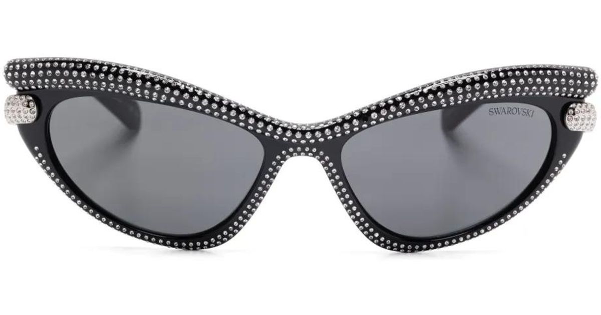 Swarovski Cat Eye Sunglasses In Grey Lyst Uk