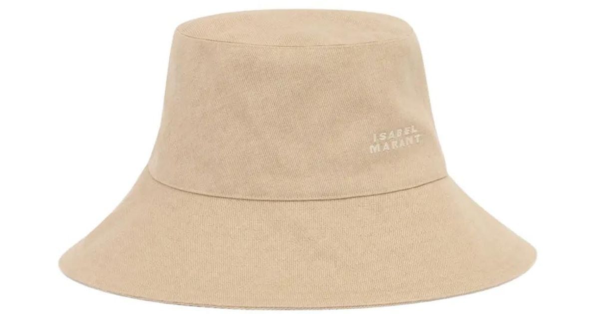 Isabel Marant Shaley Logo Hat in Natural | Lyst UK