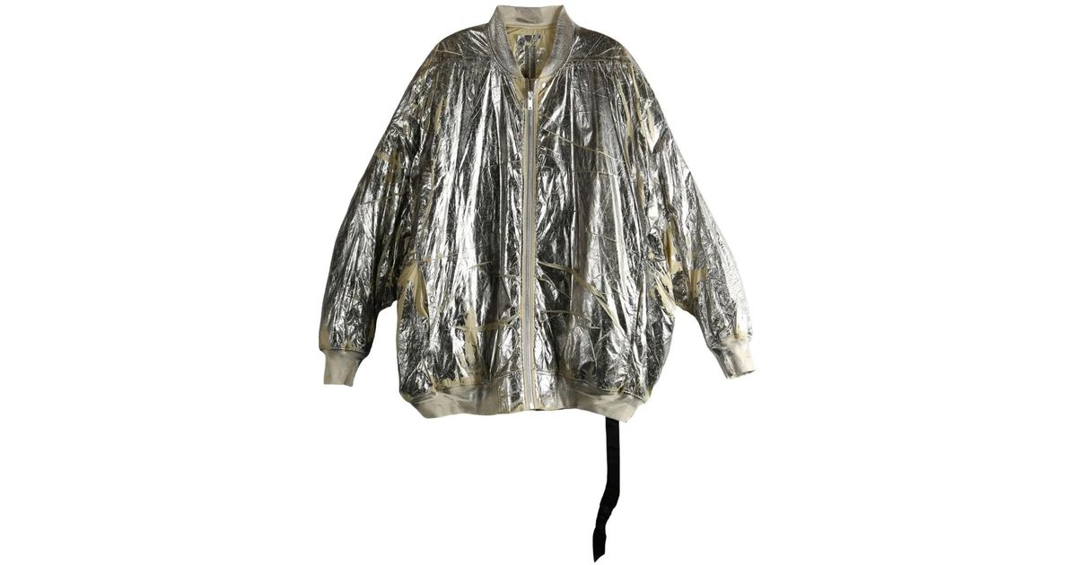 Rick Owens Peter Bomber Jacket in Metallic for Men | Lyst UK