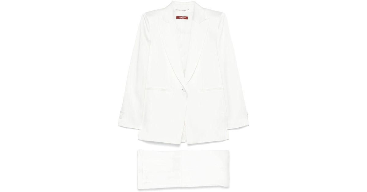 Max Mara Galazia Suit in White | Lyst UK