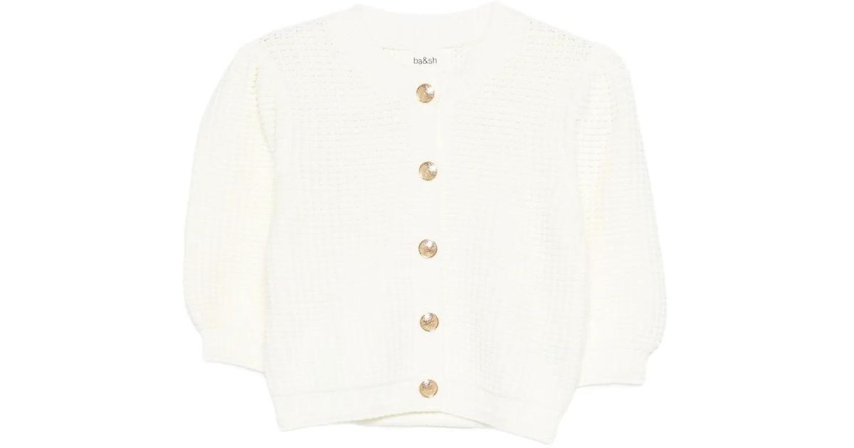 Ba&sh Buttoned Cardigan in White | Lyst