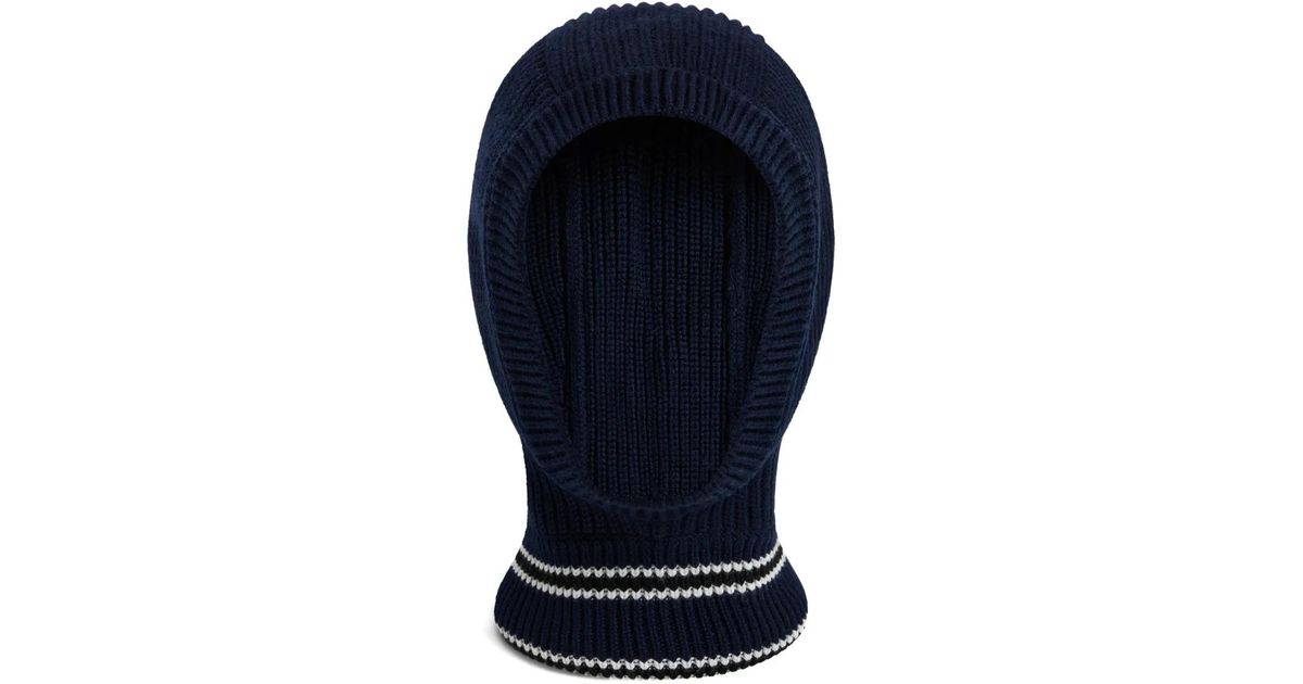 Fusalp Ribbed Wool Balaclava in Blue | Lyst UK