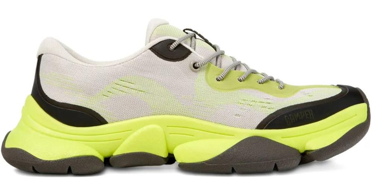 Camper Karst 2 Lace-Up Chunky Sneakers in Yellow for Men | Lyst UK